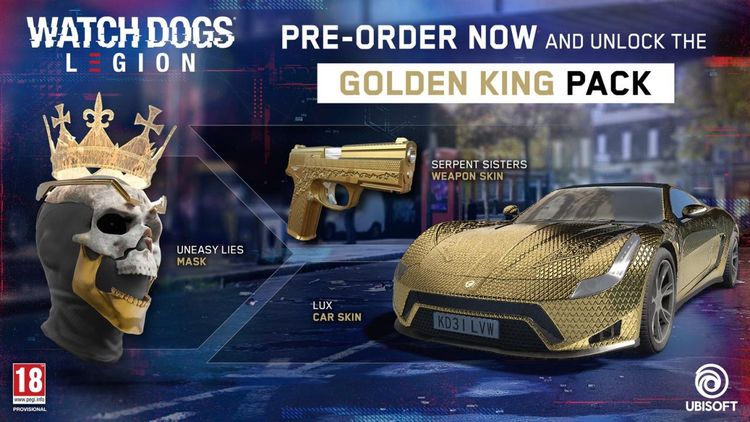 Watch Dogs: Legion + Golden King Pack DLC EMEA PC Ubisoft Connect CD ...
