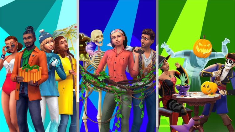 The Sims 4 Bundle - Seasons + Jungle Adventure + Spooky Stuff DLC US ...