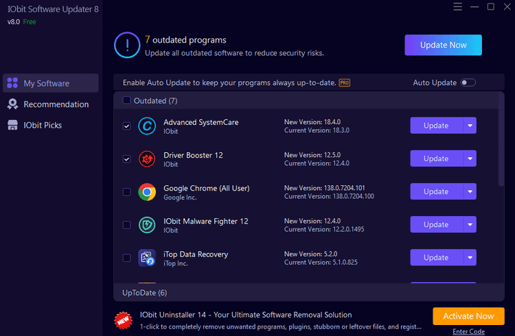 IObit Software Updater 8 Pro Key (6 Months / 1 PC) | Buy cheap on Kinguin.net