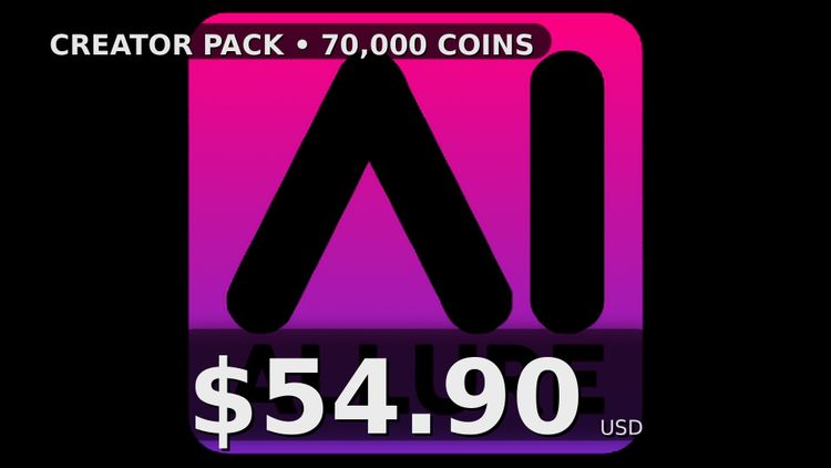 aiAllure Creator Pack - 70,000 Coins | Buy cheap on Kinguin.net