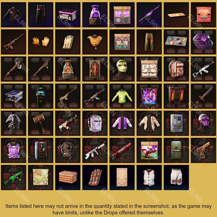Rust Items > PC > Twitch Drops > Rustmas 2024 • Rust [Total 55 Items ...