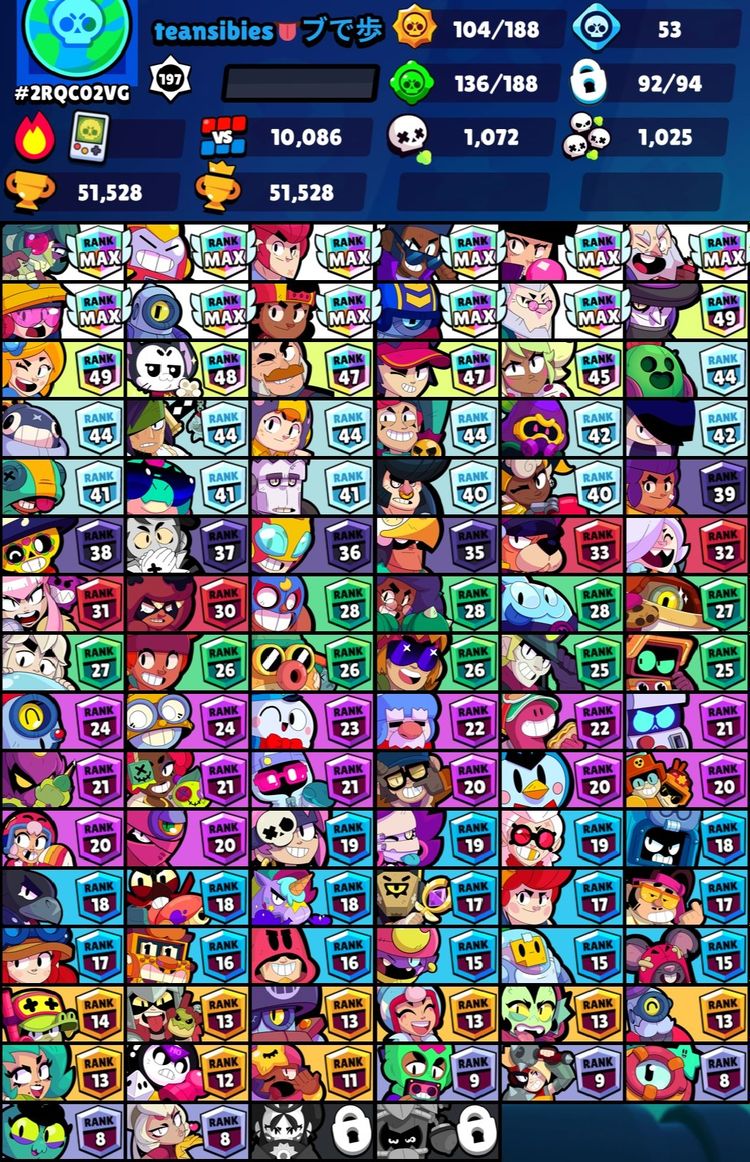 Brawl Stars Accounts > Android > BS1346 //51500 CUPS //SKINS 25000 ...