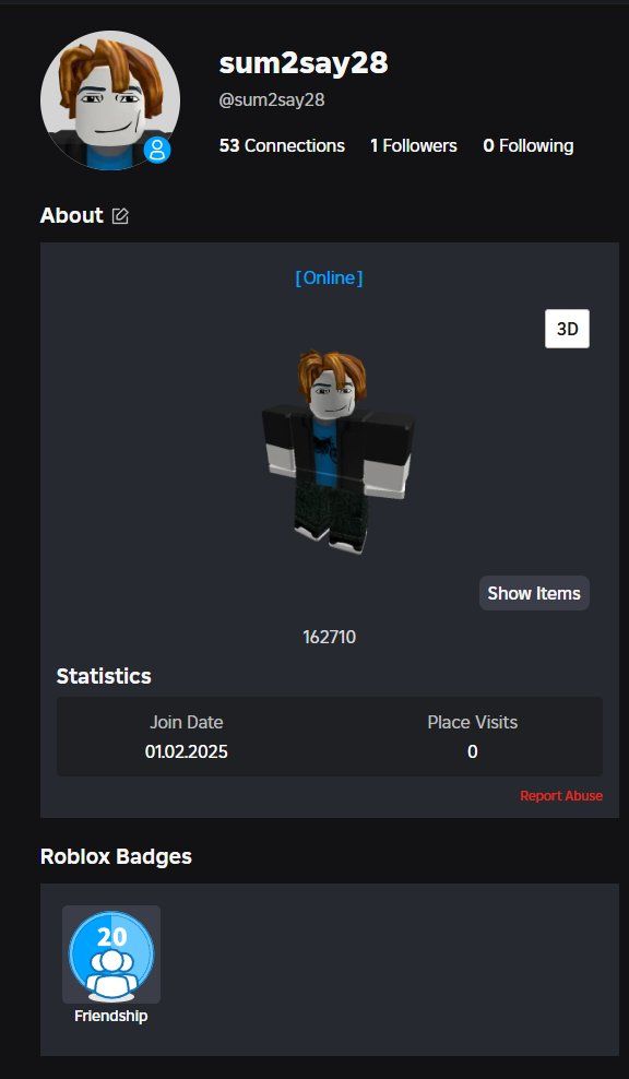 Roblox Accounts > Others > RBL2437 //sum2say28 | 10,099 Robux Spent ...