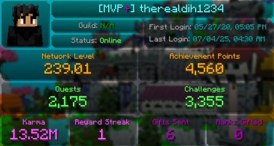 Minecraft Accounts > PC - Java > Hypixel > MVP+ > MC50 // MVP+ 366 Star ...