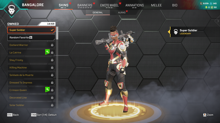 Apex Legends Accounts > Fresh New > LvL100+ > L-Skins 9 or below ...