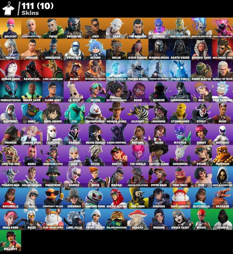 Fortnite Accounts > UnRanked > Outfits 100+ > Pickaxes 100+ > Skins 100 ...