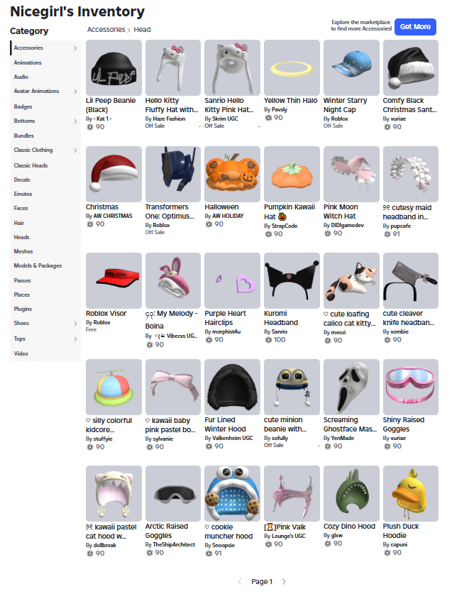 Roblox Accounts > Others > RBL3195Akun Korblox Deathspeaker Hello Kitty ...