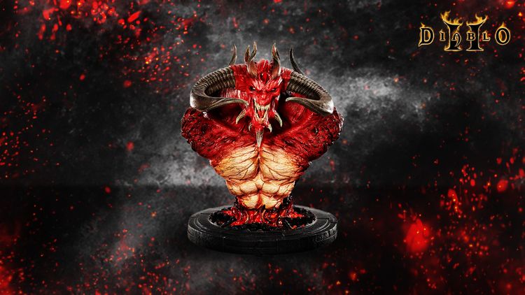Diablo II - The Lord of Terror Bust 20th Anniversary Statue EU Prismyx ...