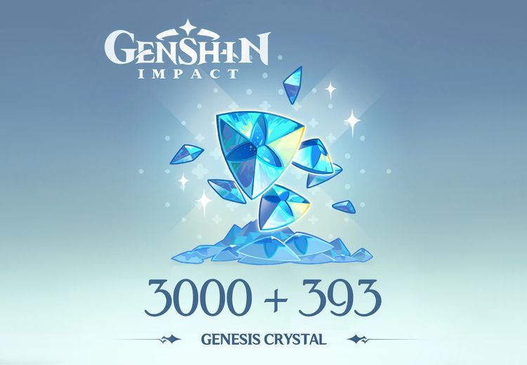 Genshin Impact - 3000 + 393 Genesis Crystals DLC Digital Download CD ...