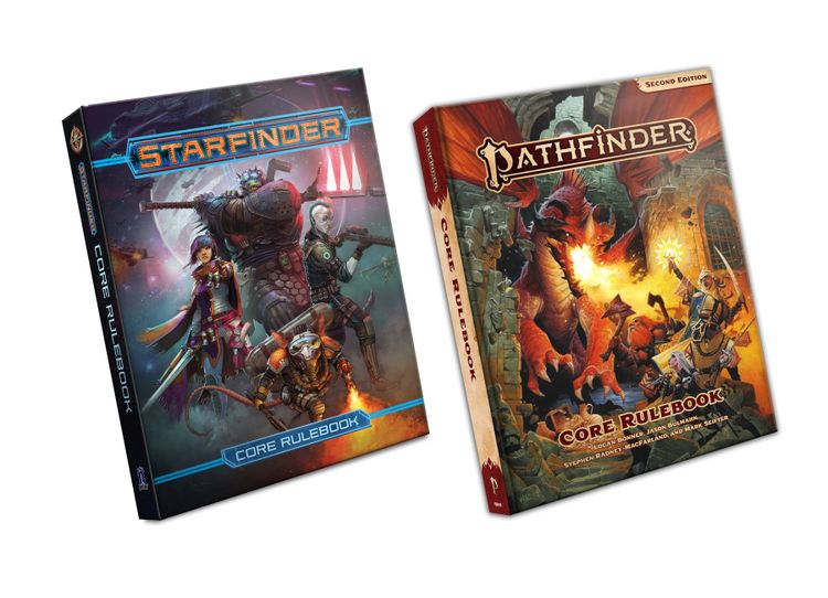Pathfinder Second Edition Core Rulebook and Starfinder Core Rulebook ...