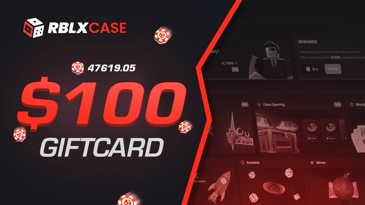 RBLXCASE $100 Gift Card | Buy cheap on Kinguin.net